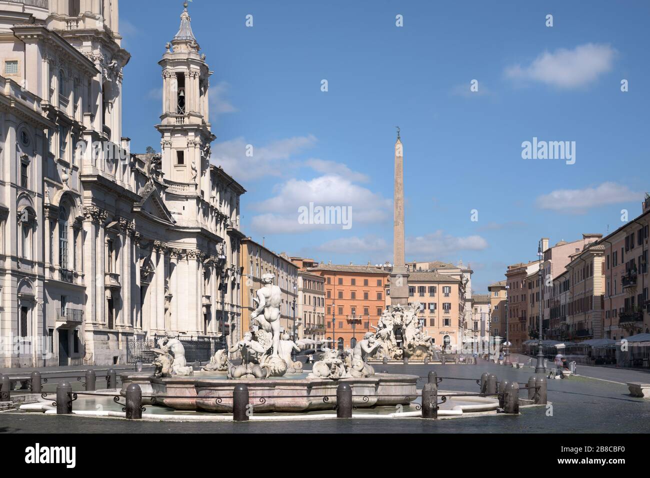 Piazza Navona is a famous central square in Rome, adorned with Baroque ...