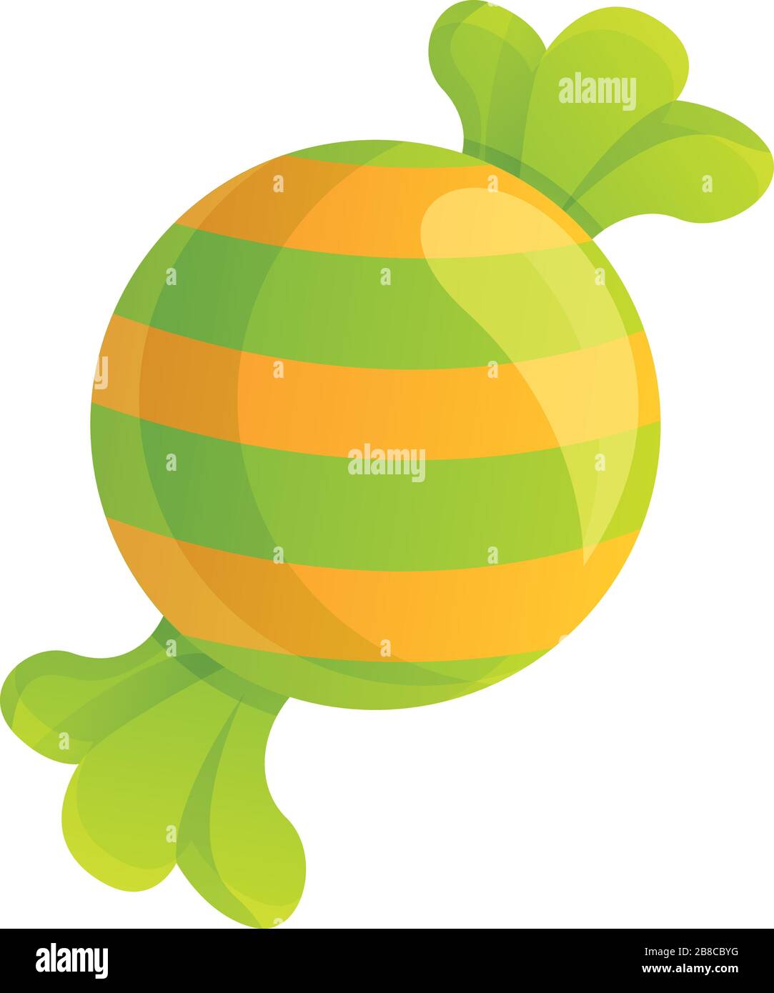 Green candy icon. Cartoon of green candy vector icon for web design ...