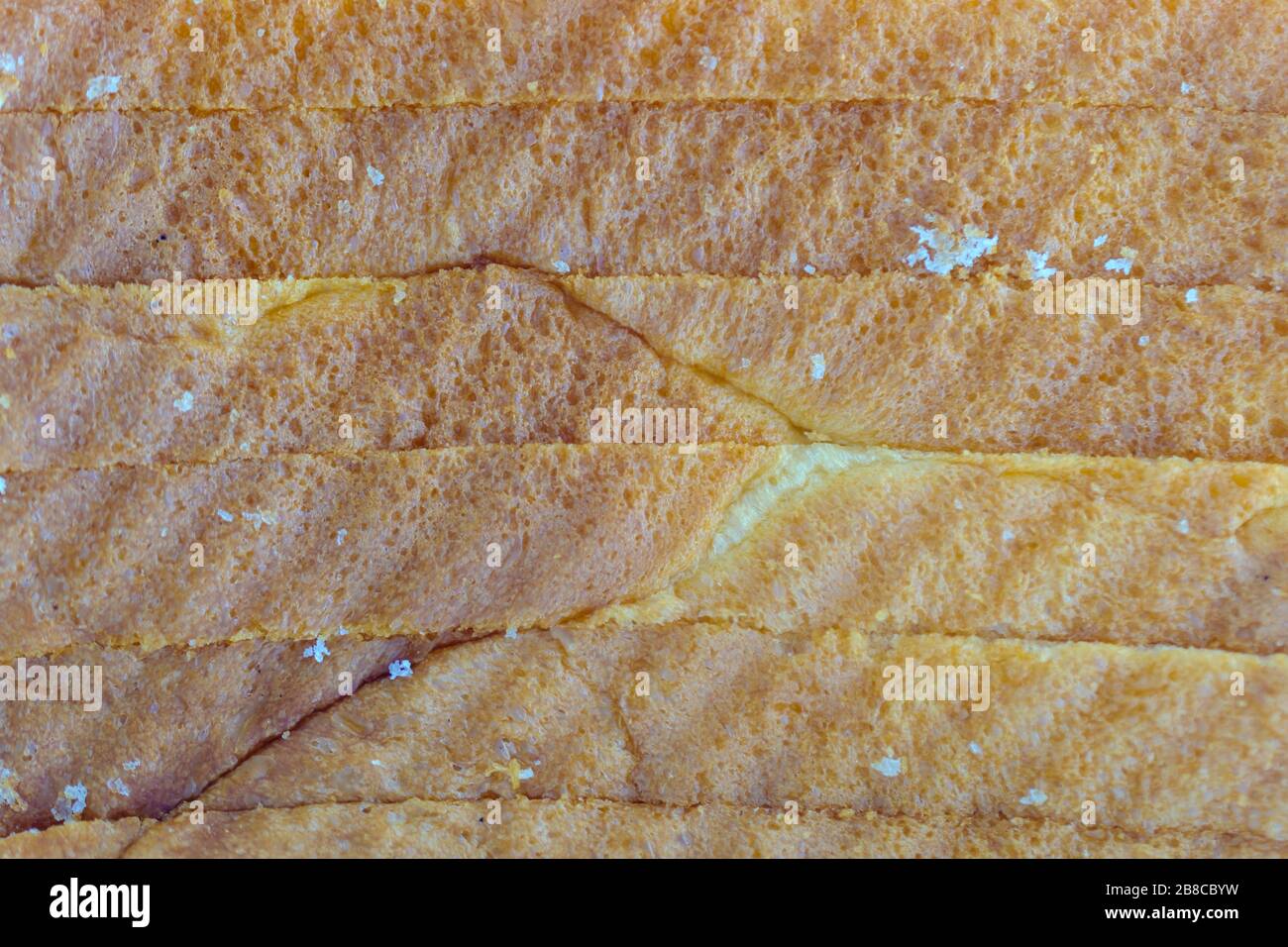 White bread slices closeup macro view background Stock Photo - Alamy