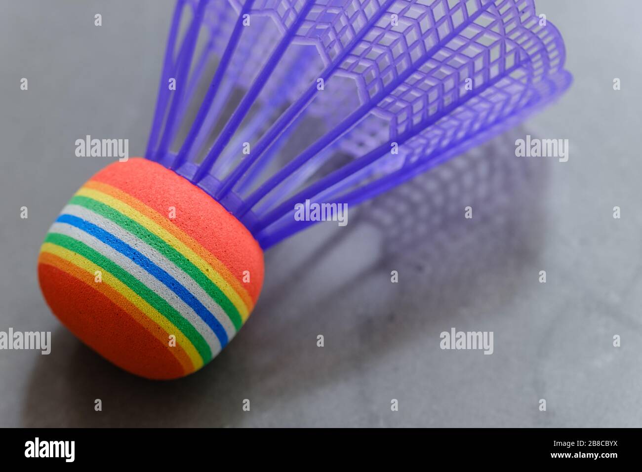 colorful plastic Badminton in the black ground Stock Photo - Alamy