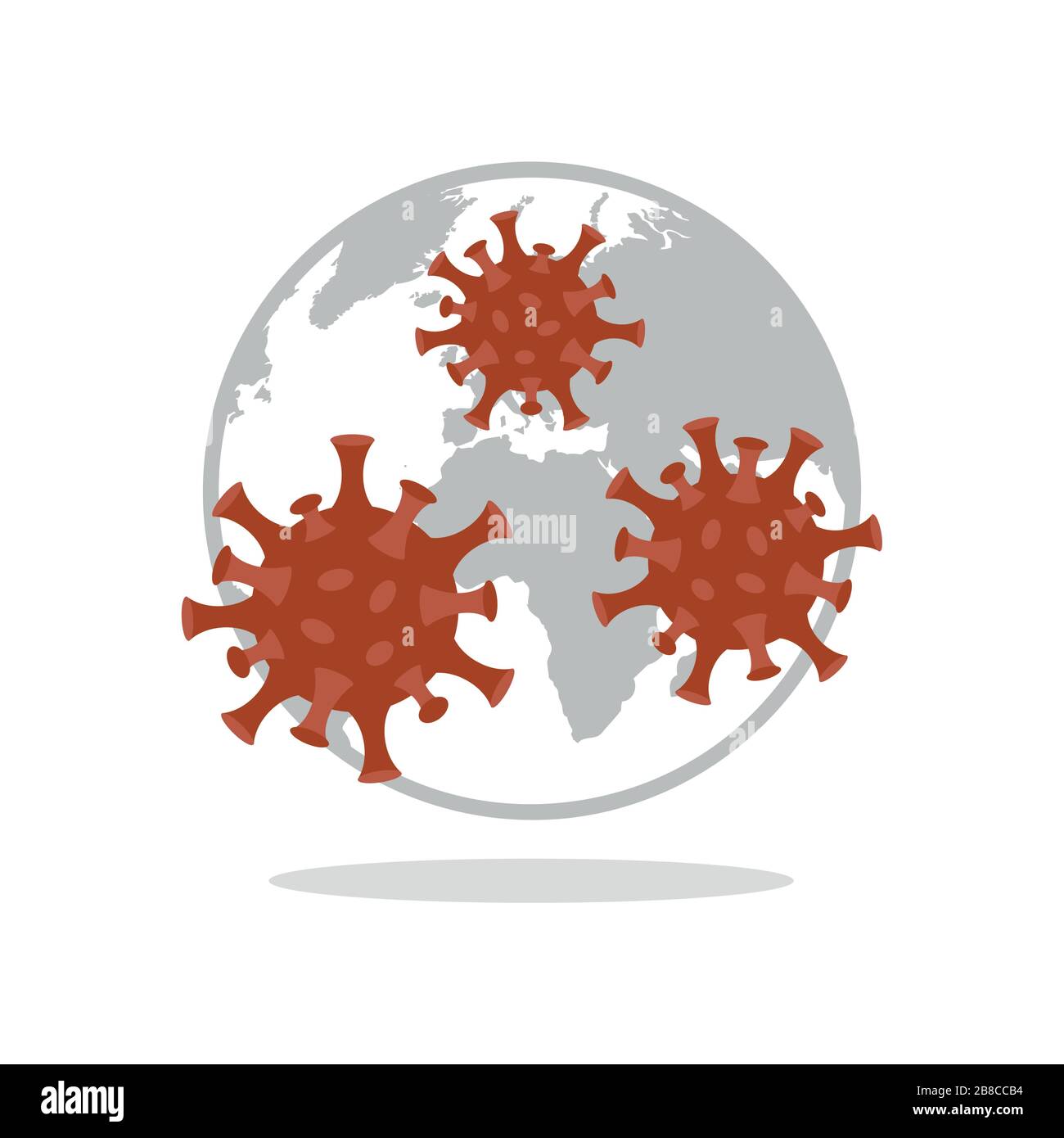 warning sign virus around the globe vector illustration EPS10 Stock ...