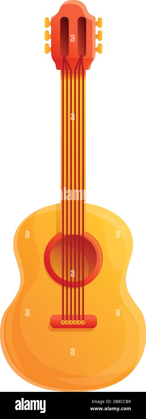 Mexican guitar icon. Cartoon of mexican guitar vector icon for web ...