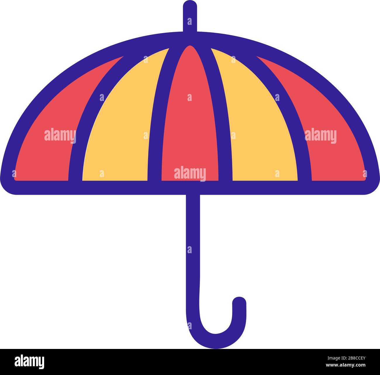 large umbrella icon vector outline illustration Stock Vector Image ...