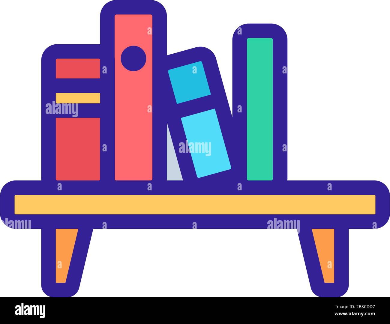 small wall shelf icon vector outline illustration Stock Vector Image ...