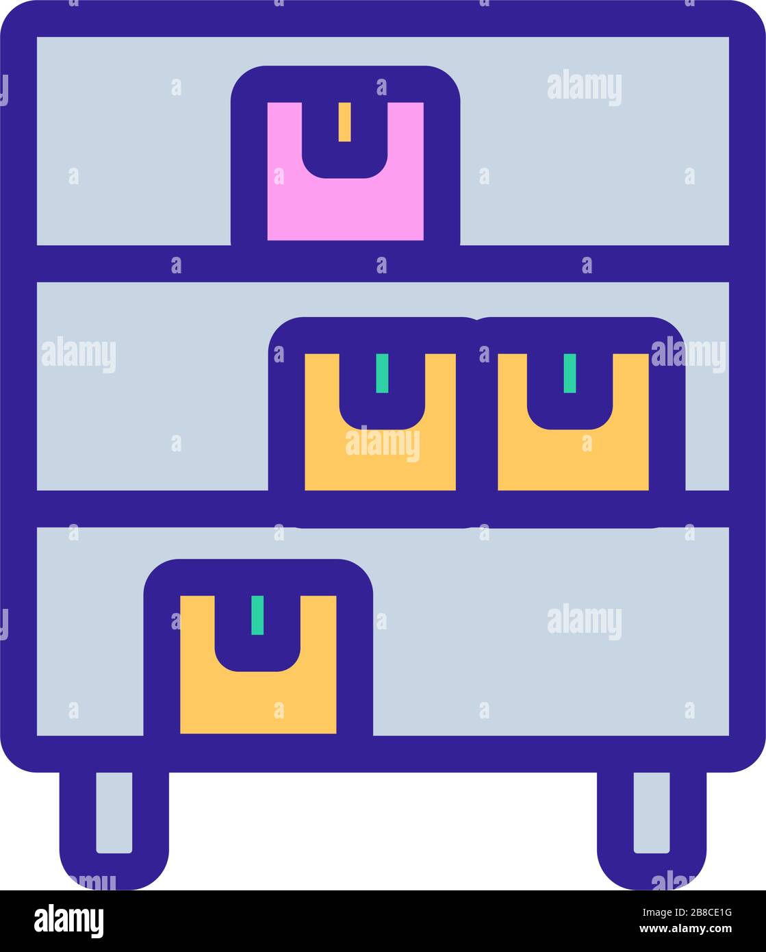 commodity shelf icon vector outline illustration Stock Vector Image ...