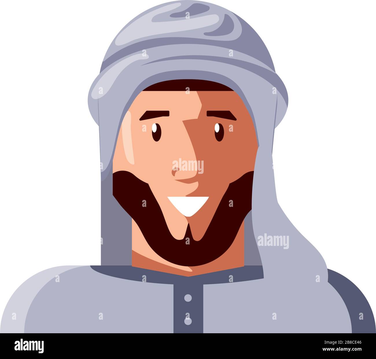 muslim man on white background vector illustration design Stock Vector ...