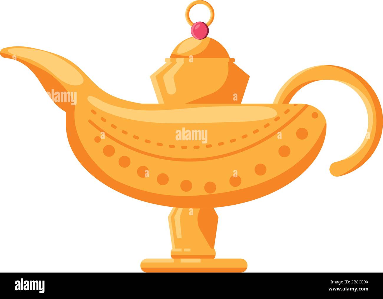 aladin lamp on white background vector illustration design Stock Vector ...