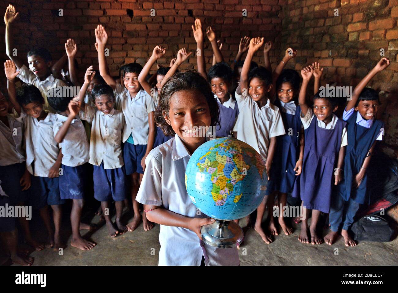 Indian children are learning in the classroom at the Primary school at ...