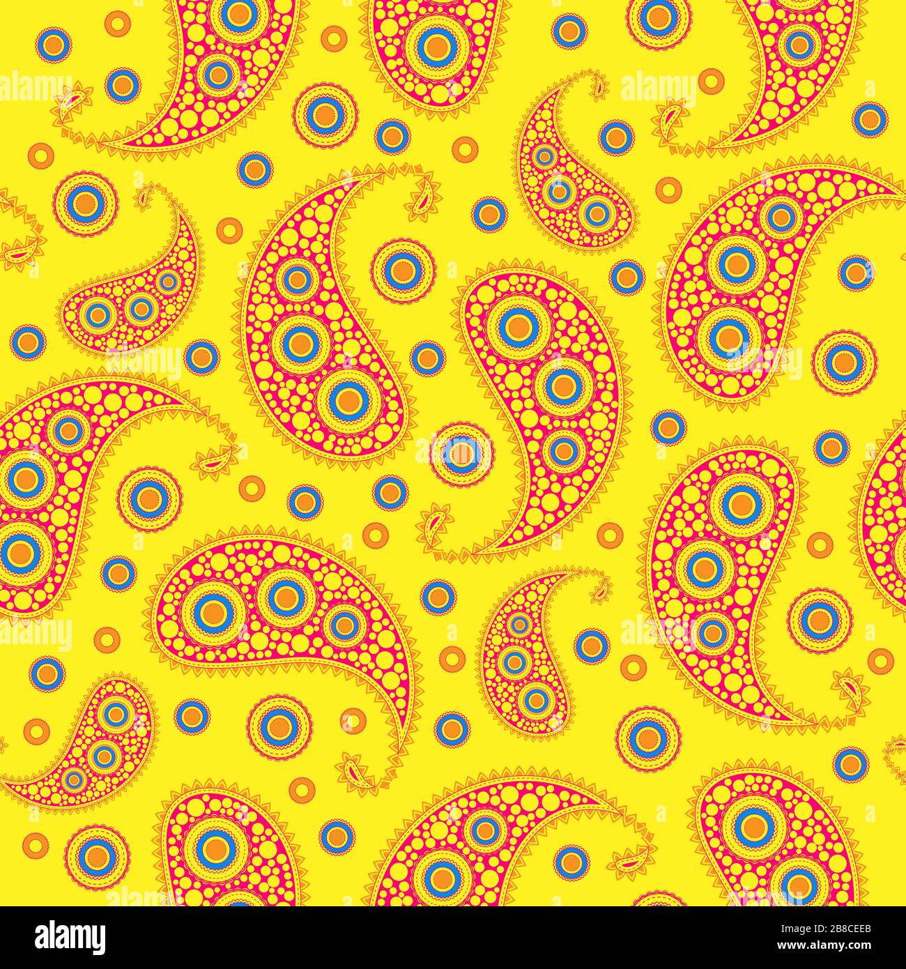 Vector flower paisley seamless pattern element Stock Vector Image & Art ...