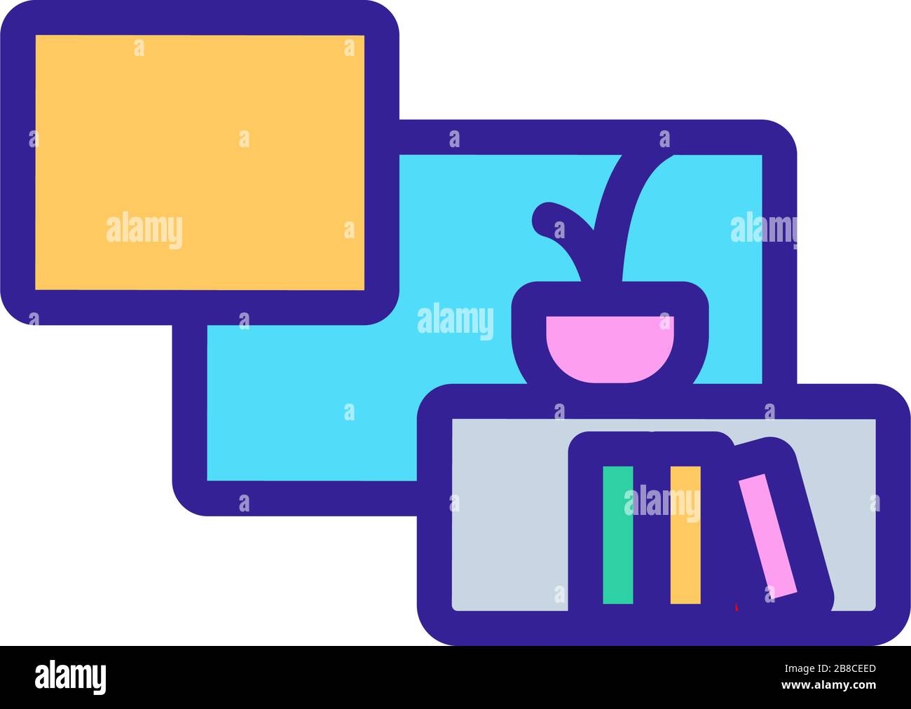 wall shelf icon vector outline illustration Stock Vector Image & Art ...
