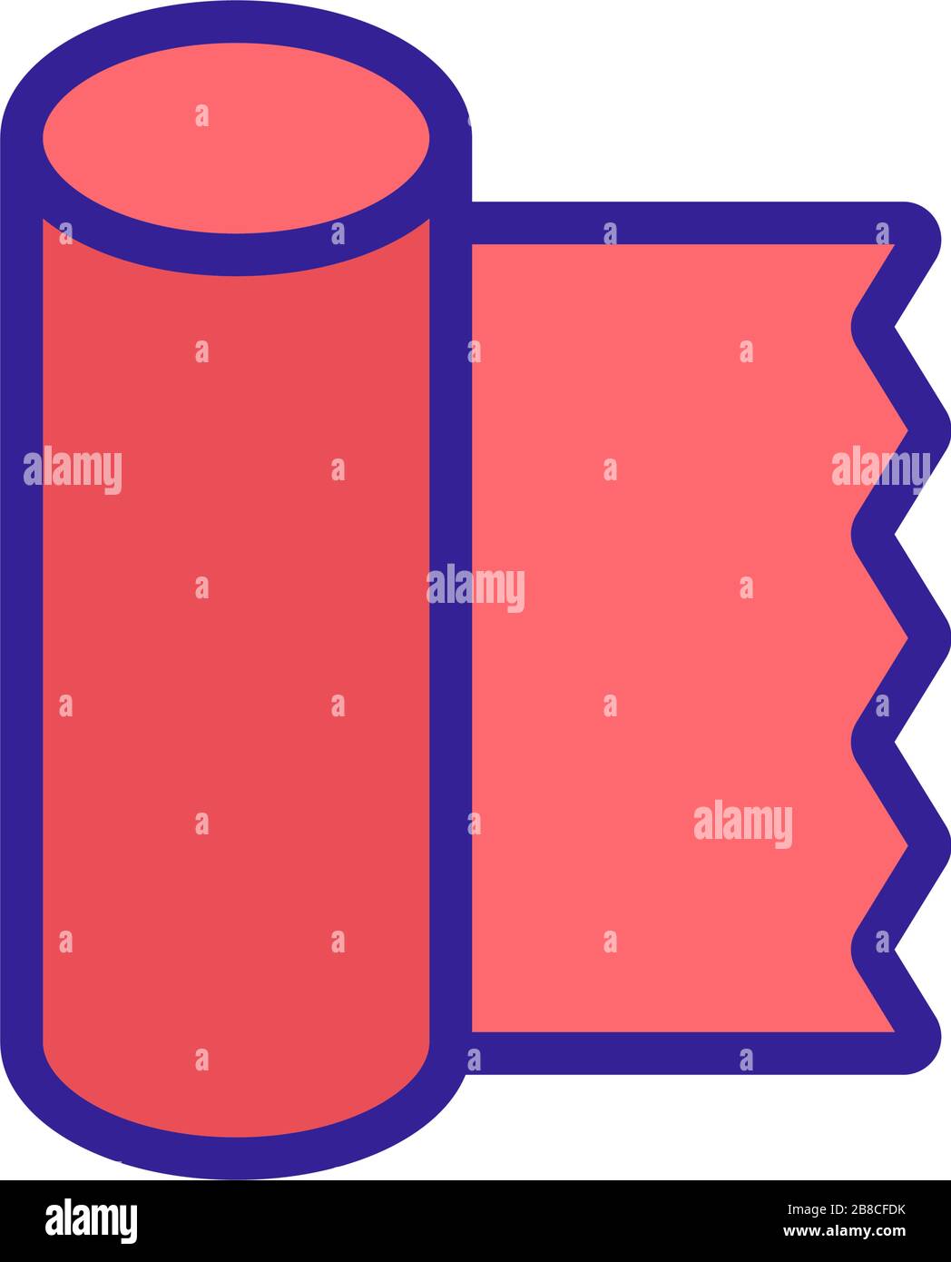 narrow roll icon vector outline illustration Stock Vector Image & Art ...