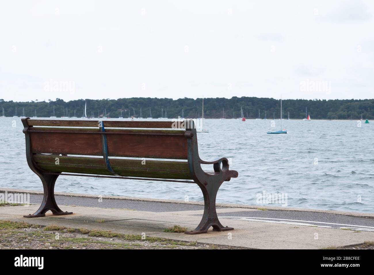 Beech seat at Poole Stock Photo - Alamy