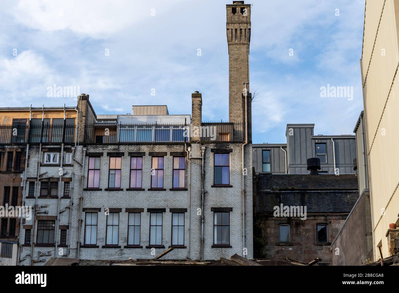 An alley in Glasgow City Centre showing interesting architecture and ...