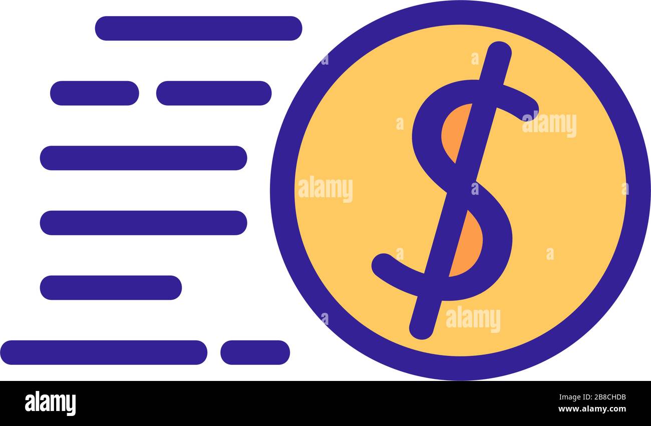 money flying icon vector outline illustration Stock Vector Image & Art ...