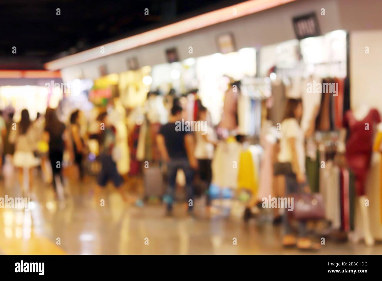 Blurred picture background of inside shopping mall clothing store ...