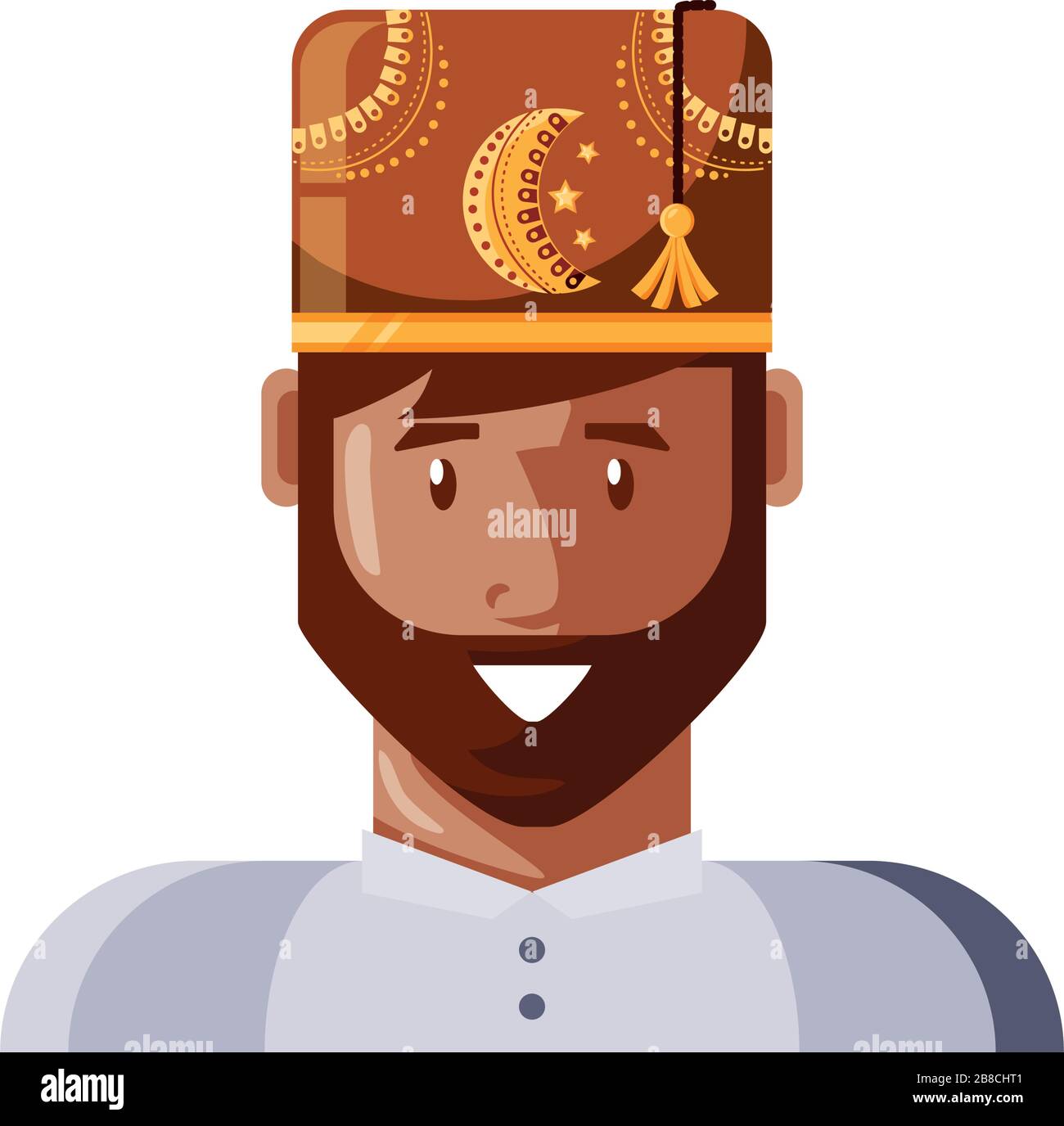 muslim man on white background vector illustration design Stock Vector ...