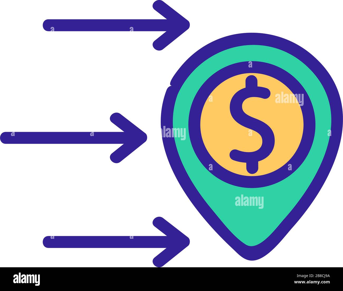 speed money transfer icon vector outline illustration Stock Vector ...