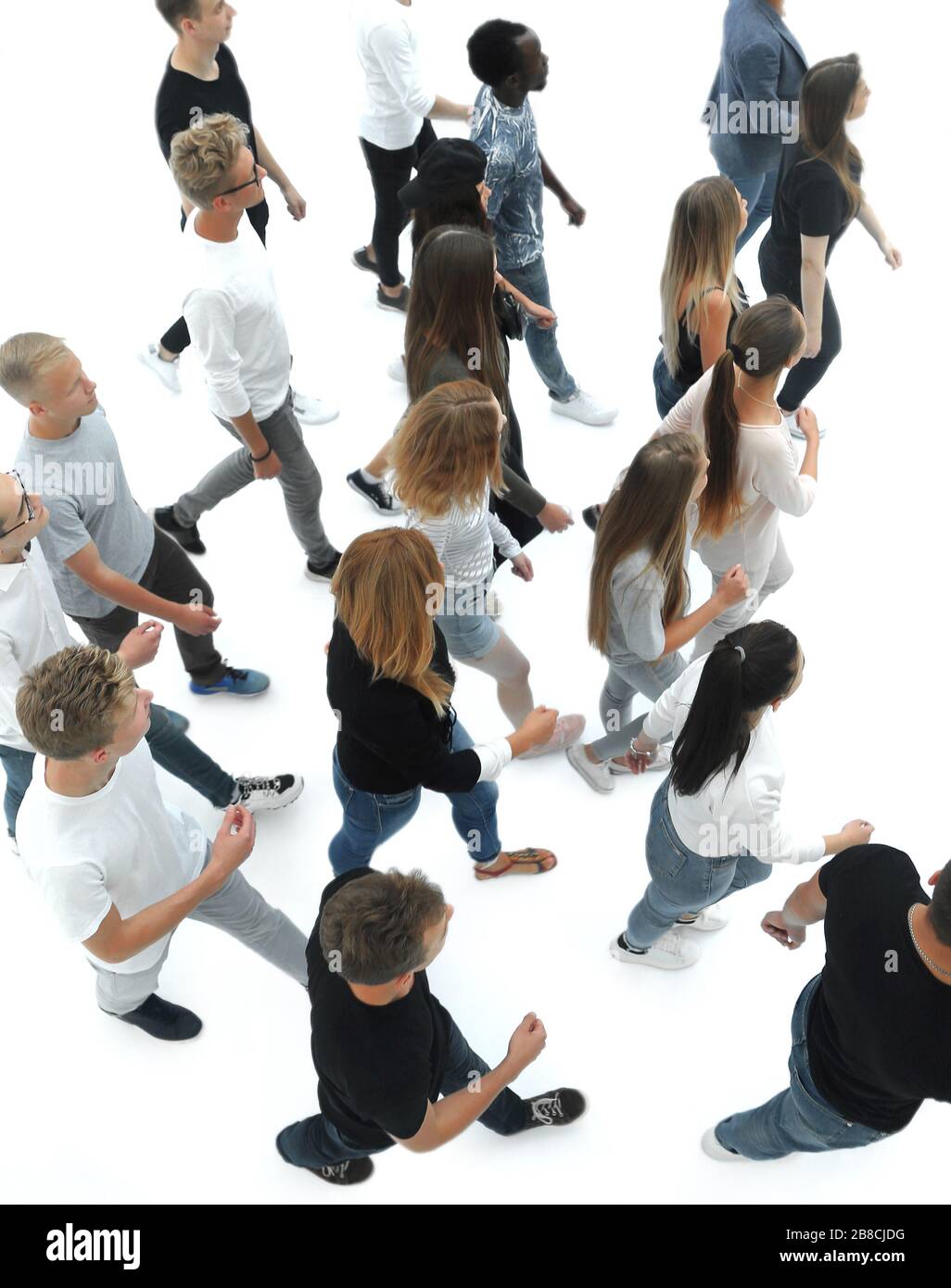 super team of young people confidently stepping forward Stock Photo - Alamy