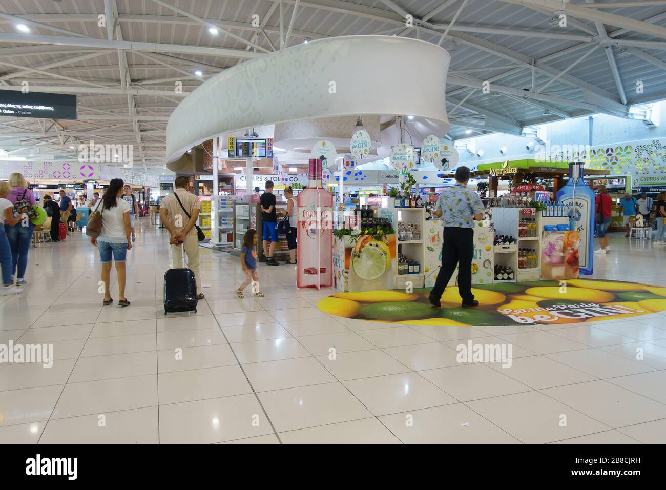 Larnaca, Cyprus - July 30. 2019: Larnaca International Airport is ...