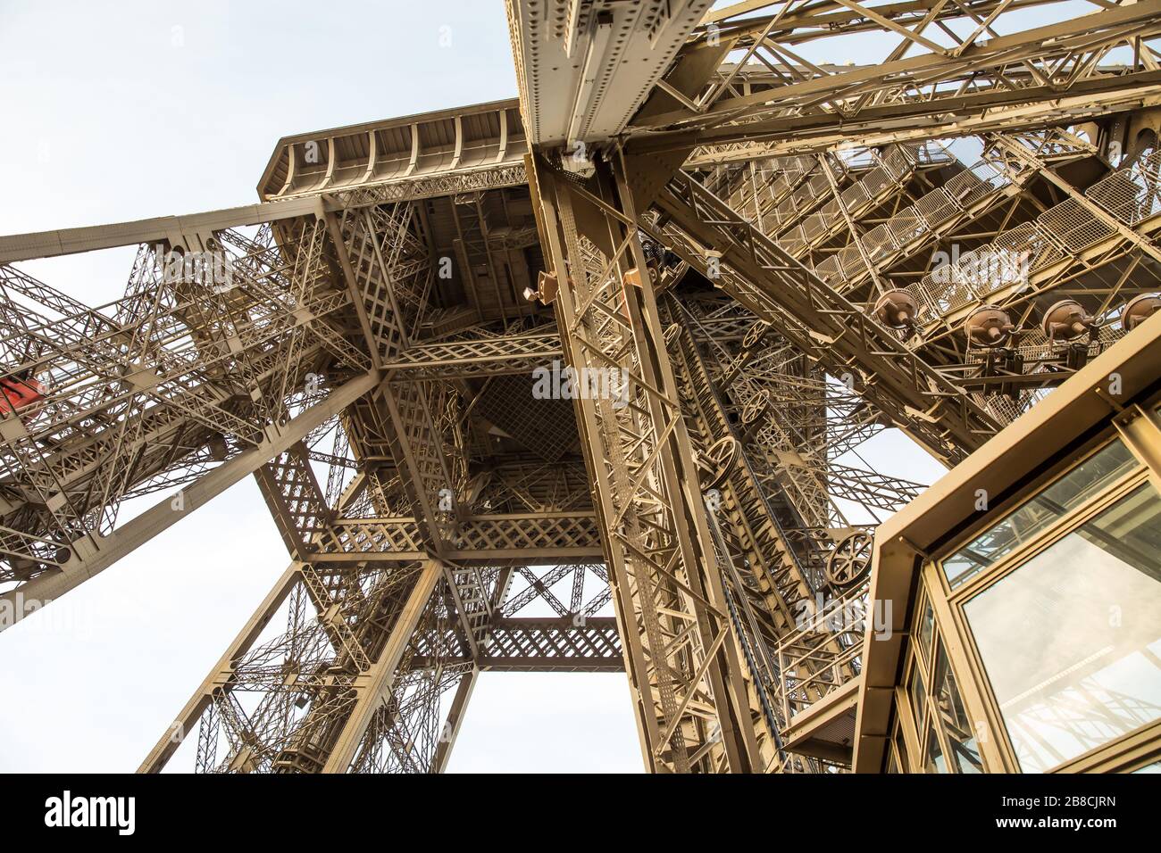 Vew of the Eiffel Tower from below . Paris, France Stock Photo - Alamy