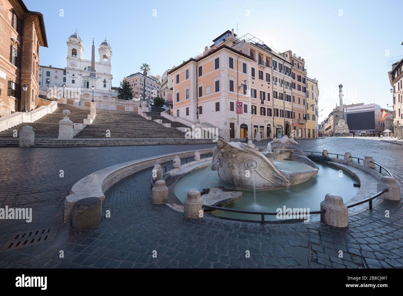 Piazza di Spagna (Spanish Steps) and the monumental staircase leading ...