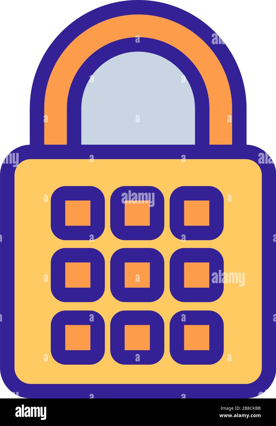 Password Lock Icon Vector Outline Illustration Stock Vector Image And Art Alamy