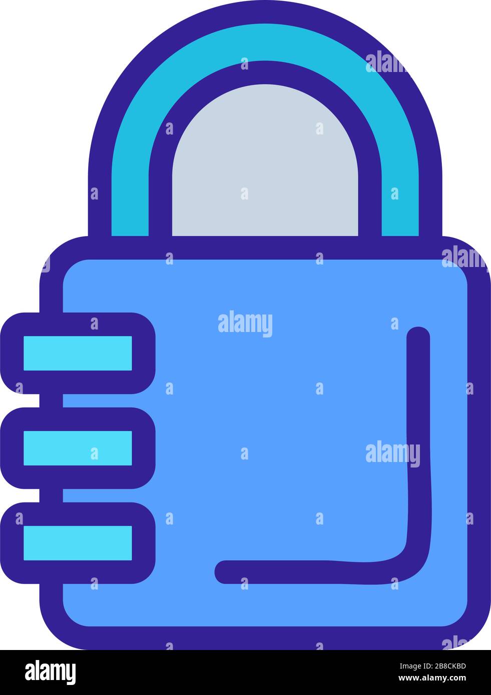 the combination of the password icon vector outline illustration Stock ...