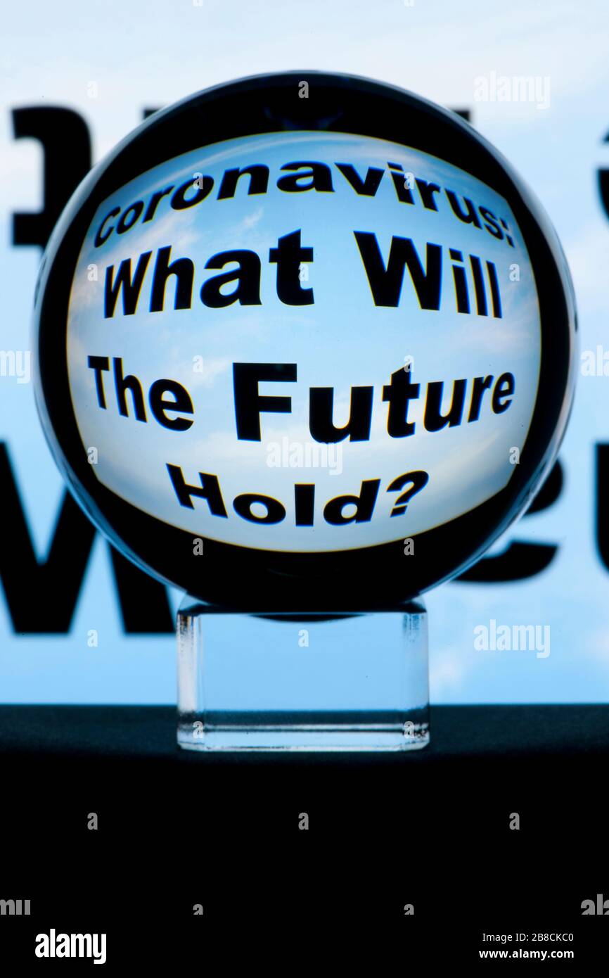 Crystal ball predicting the future Stock Photo - Alamy