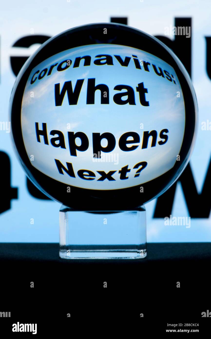 Crystal ball predicting the future Stock Photo - Alamy