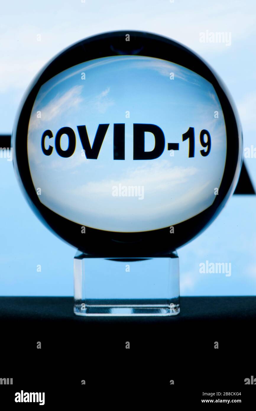 Crystal ball predicting the future Stock Photo - Alamy