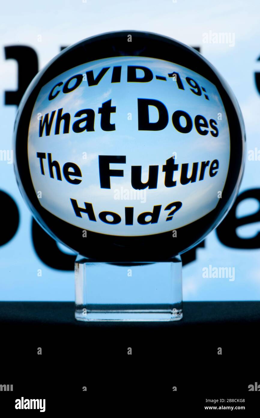 Crystal ball predicting the future Stock Photo - Alamy