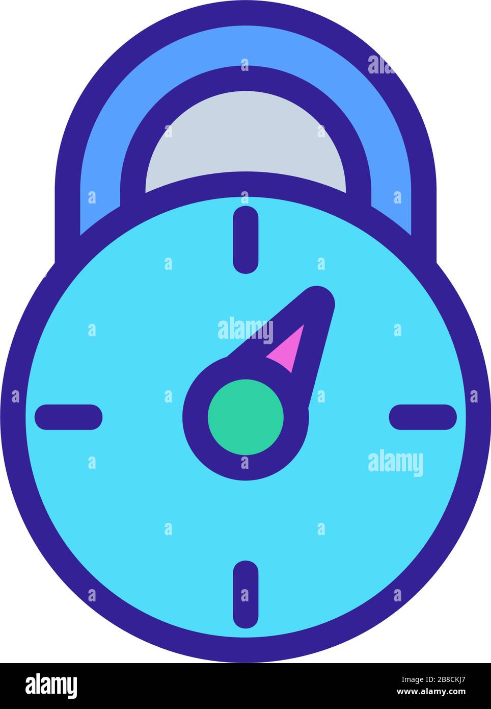password combination lock icon vector outline illustration Stock Vector ...