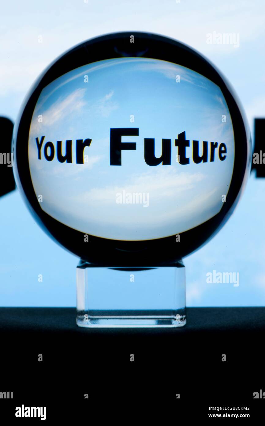 Crystal ball predicting the future Stock Photo - Alamy