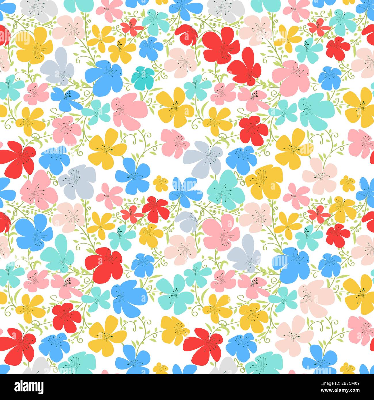 Carpet of spring flowers Stock Vector Images - Alamy