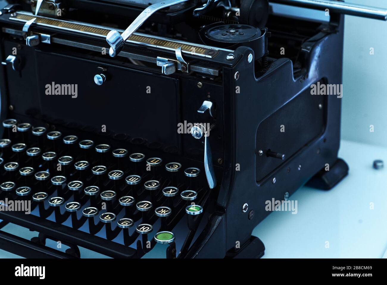 Close up photo of antique typewriter keys, shallow focus Stock Photo ...