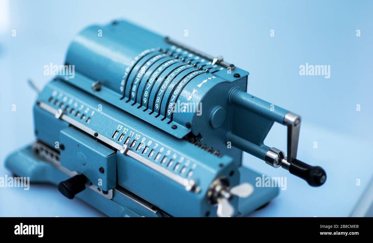 arithmometer, old retro computer for mathematical calculations Stock ...