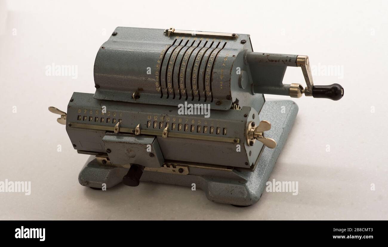 arithmometer, old retro computer for mathematical calculations Stock ...
