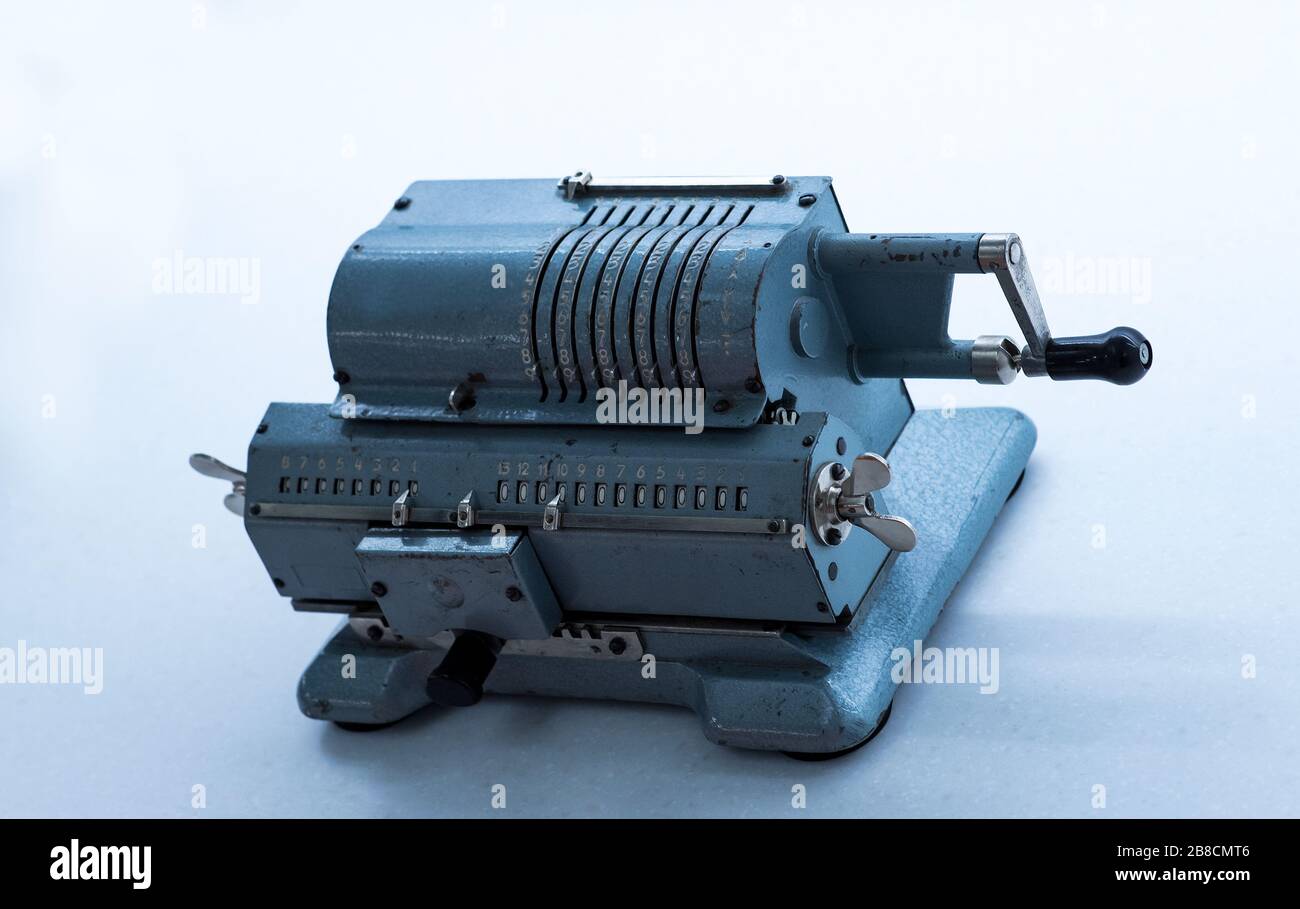 arithmometer, old retro computer for mathematical calculations Stock ...