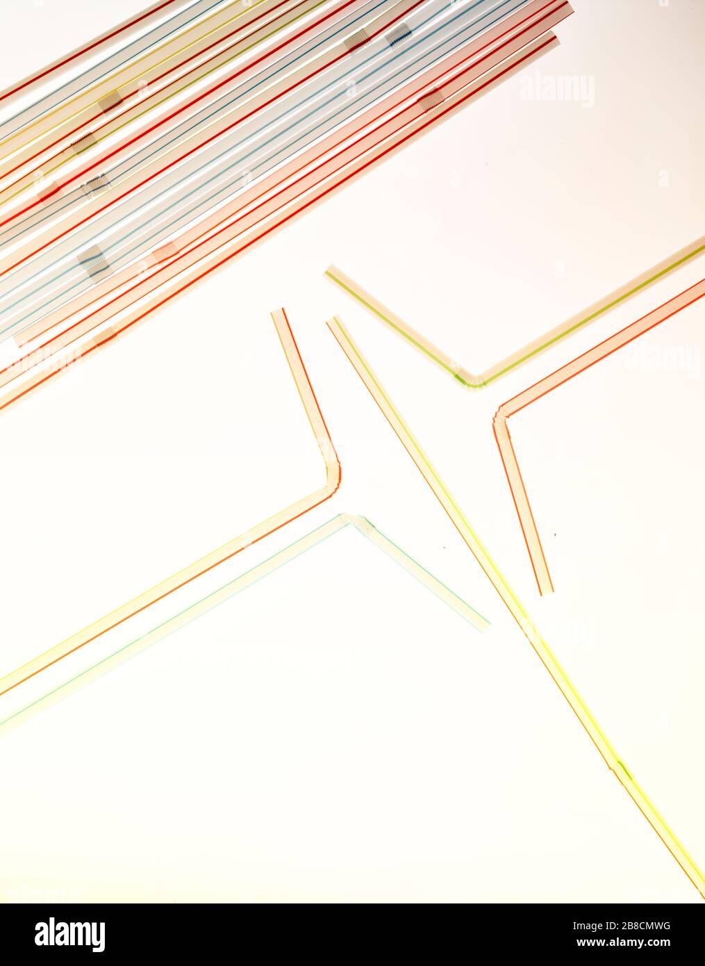 Abstract patterns and shapes featuring drinking straws Stock Photo - Alamy