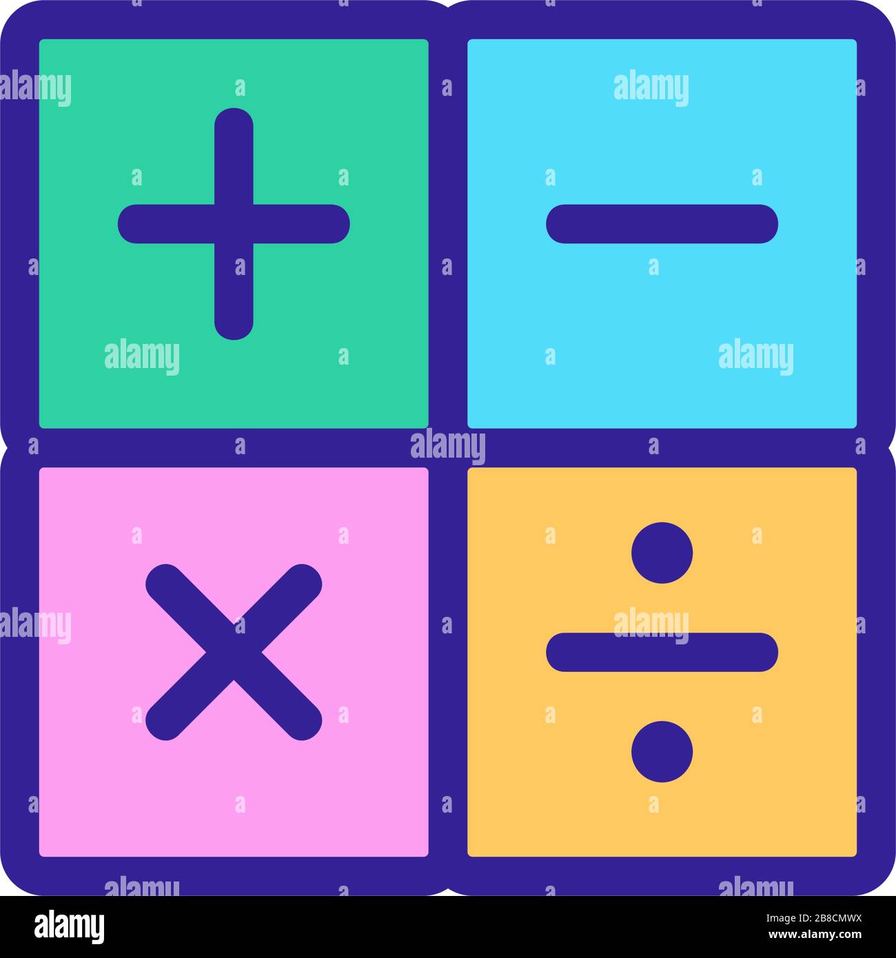 math calculator icon vector outline illustration Stock Vector Image ...