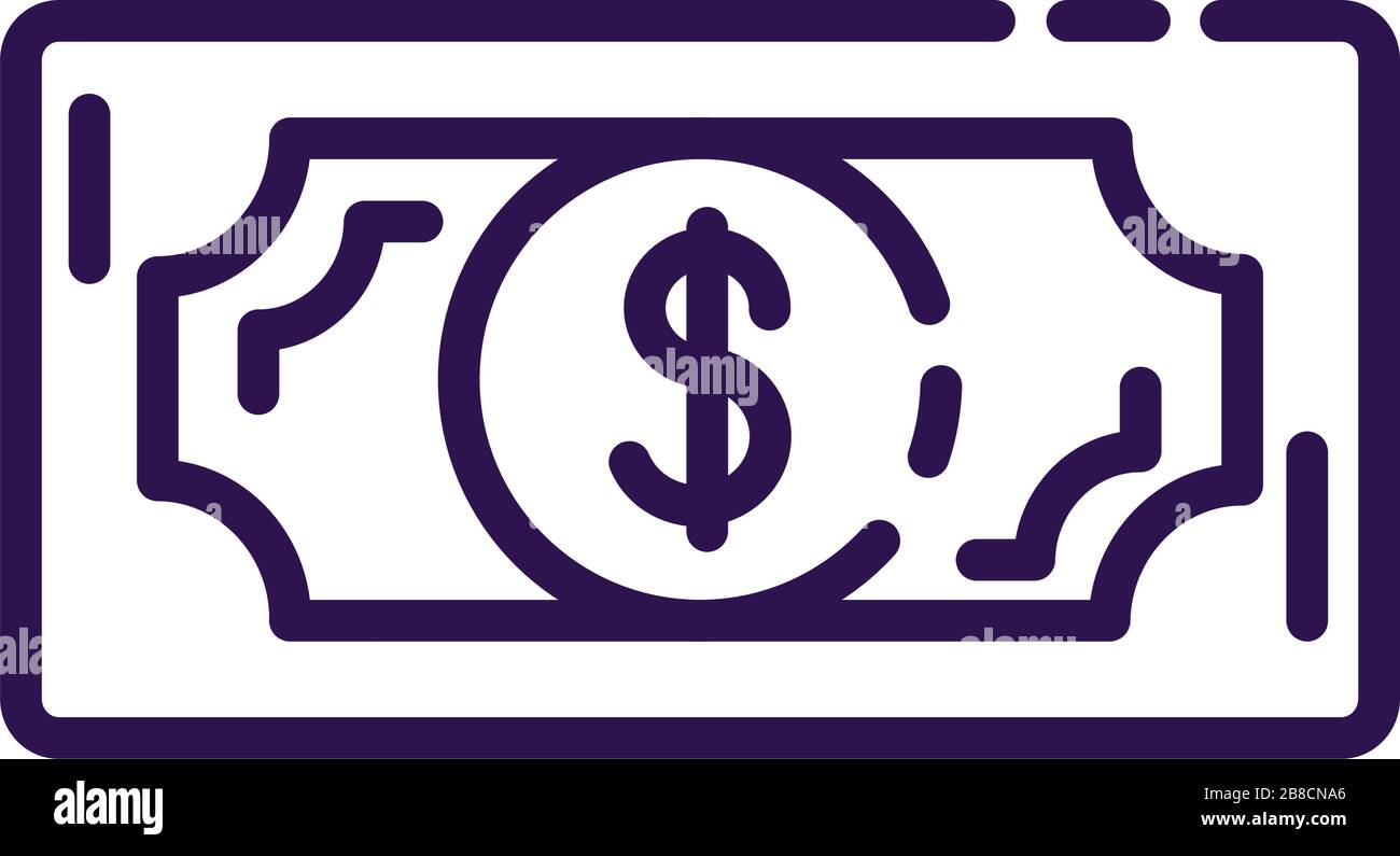 bills money dollars line style icon Stock Vector Image & Art - Alamy
