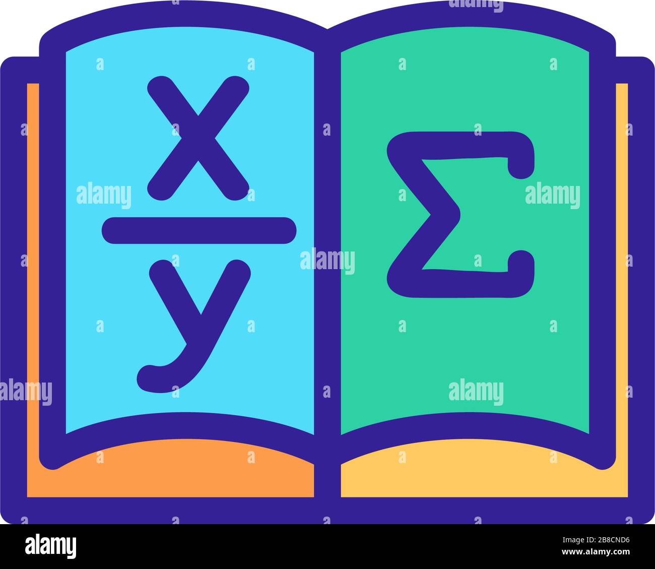 book math icon vector outline illustration Stock Vector Image & Art - Alamy