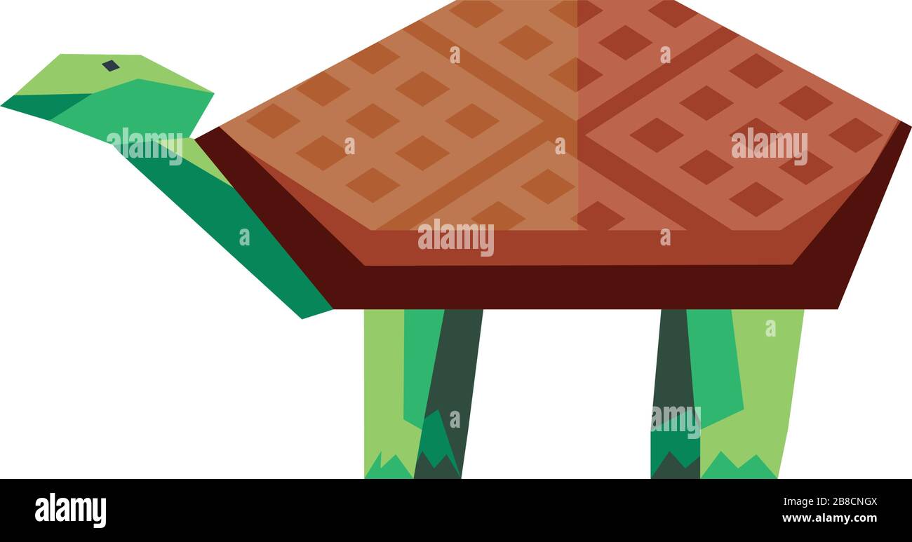 geometric turtle on white background vector illustration design Stock ...