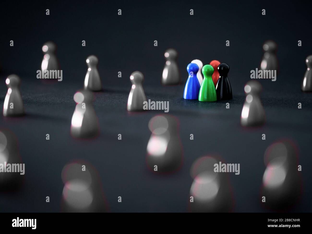 Power of diversity and teamwork. Unity, empowerment and tolerance in ...