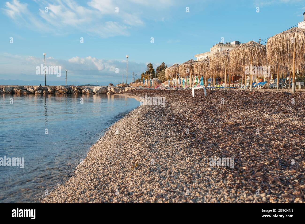 Amazing bay with crystal clear water on Corfu island, Greece. Beautiful ...