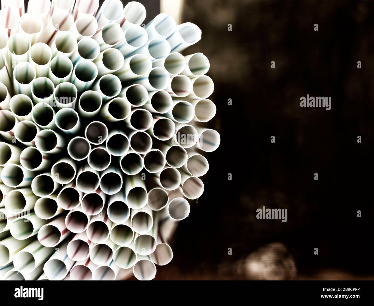 Abstract patterns and shapes featuring drinking straws Stock Photo - Alamy