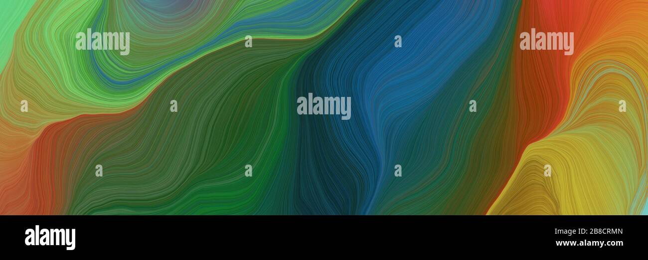 very landscape orientation graphic with waves. elegant curvy swirl ...