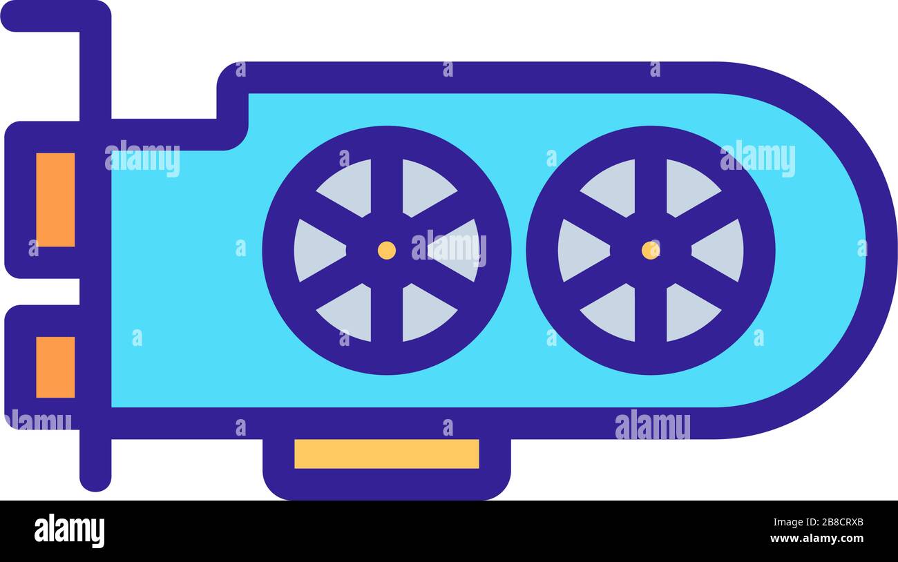 tuning computer icon vector outline illustration Stock Vector Image ...