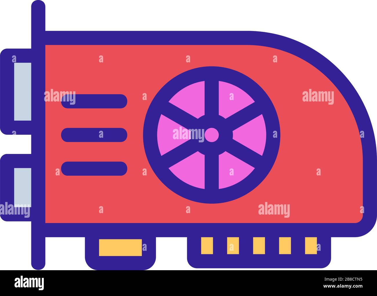 modern graphics card icon vector outline illustration Stock Vector ...