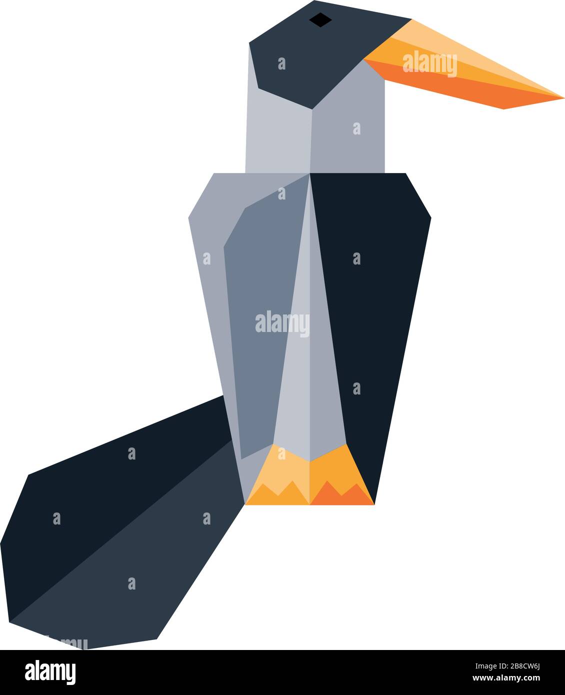 toucan geometric wild animals on white background vector illustration ...